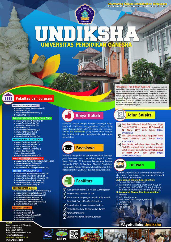 Pamflet Penerimaan Mahasiswa Undiksha - Universitas Pendidikan Ganesha