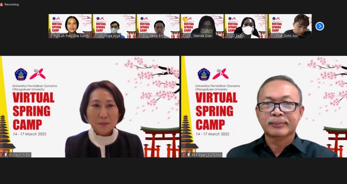 Holding a "Virtual Spring Camp", FBS Undiksha and Ohkagakuen University ...