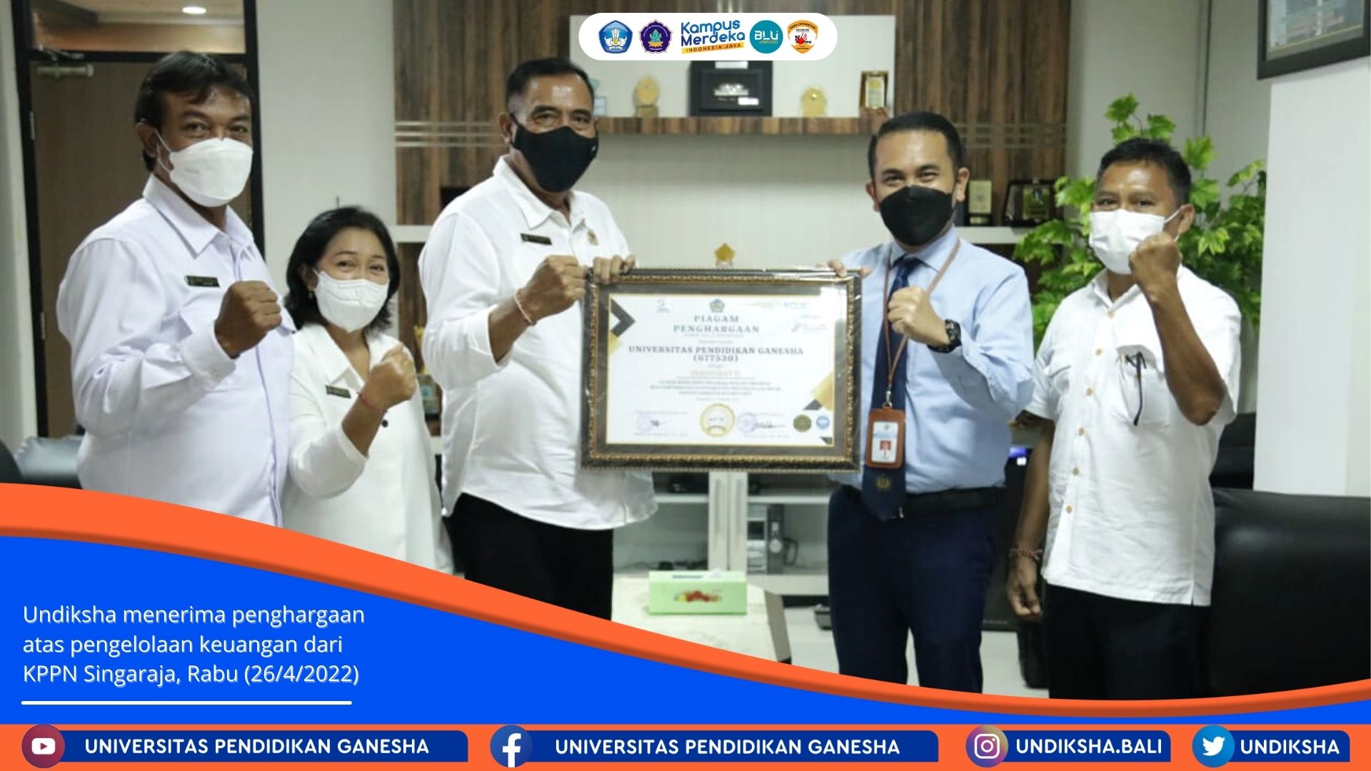 Undiksha Raih Penghargaan dari KPPN Singaraja - Universitas Pendidikan Ganesha