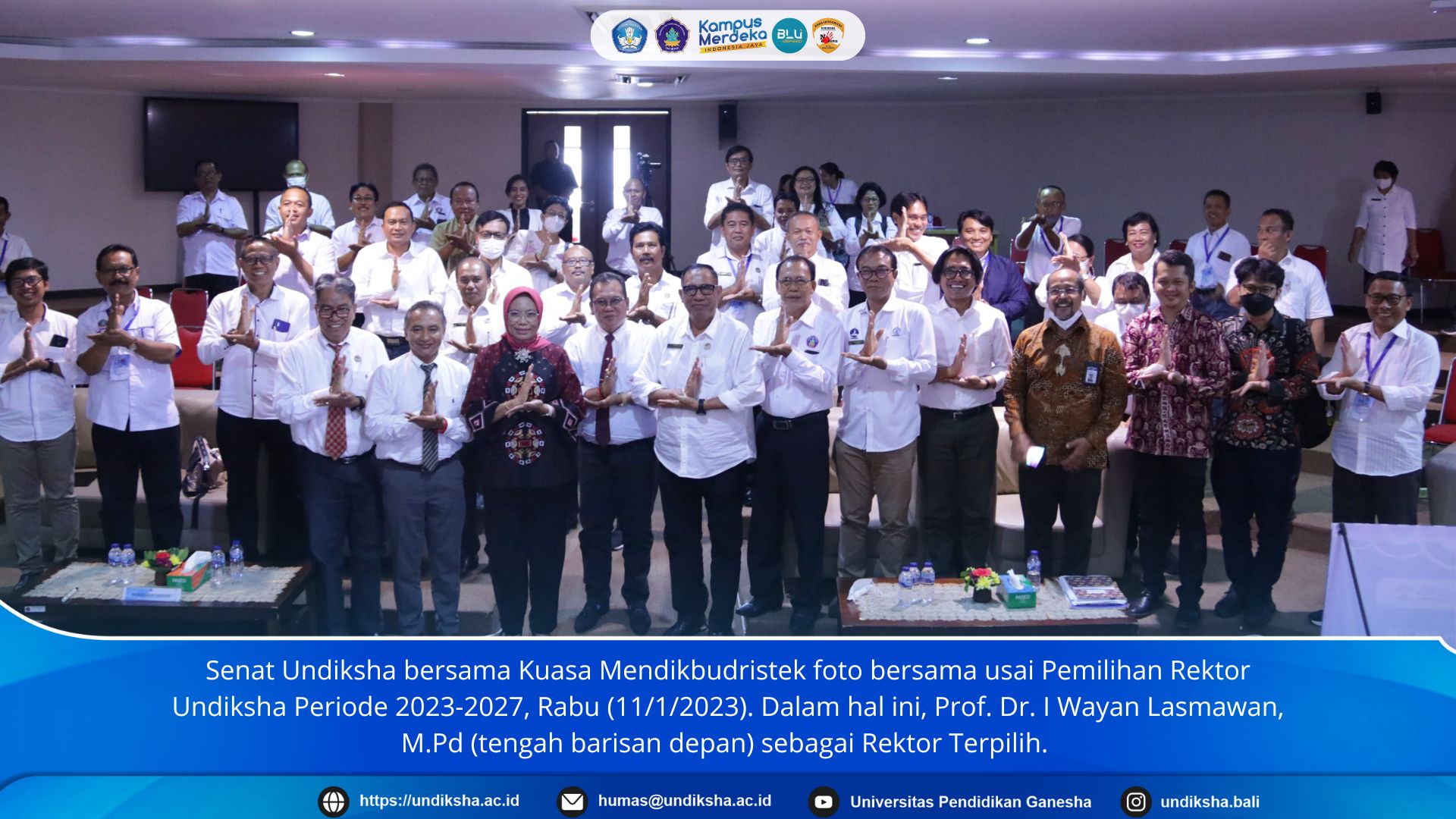 Pilrek Undiksha Periode 2023-2027, Prof. Lasmawan Jadi Rektor Terpilih ...