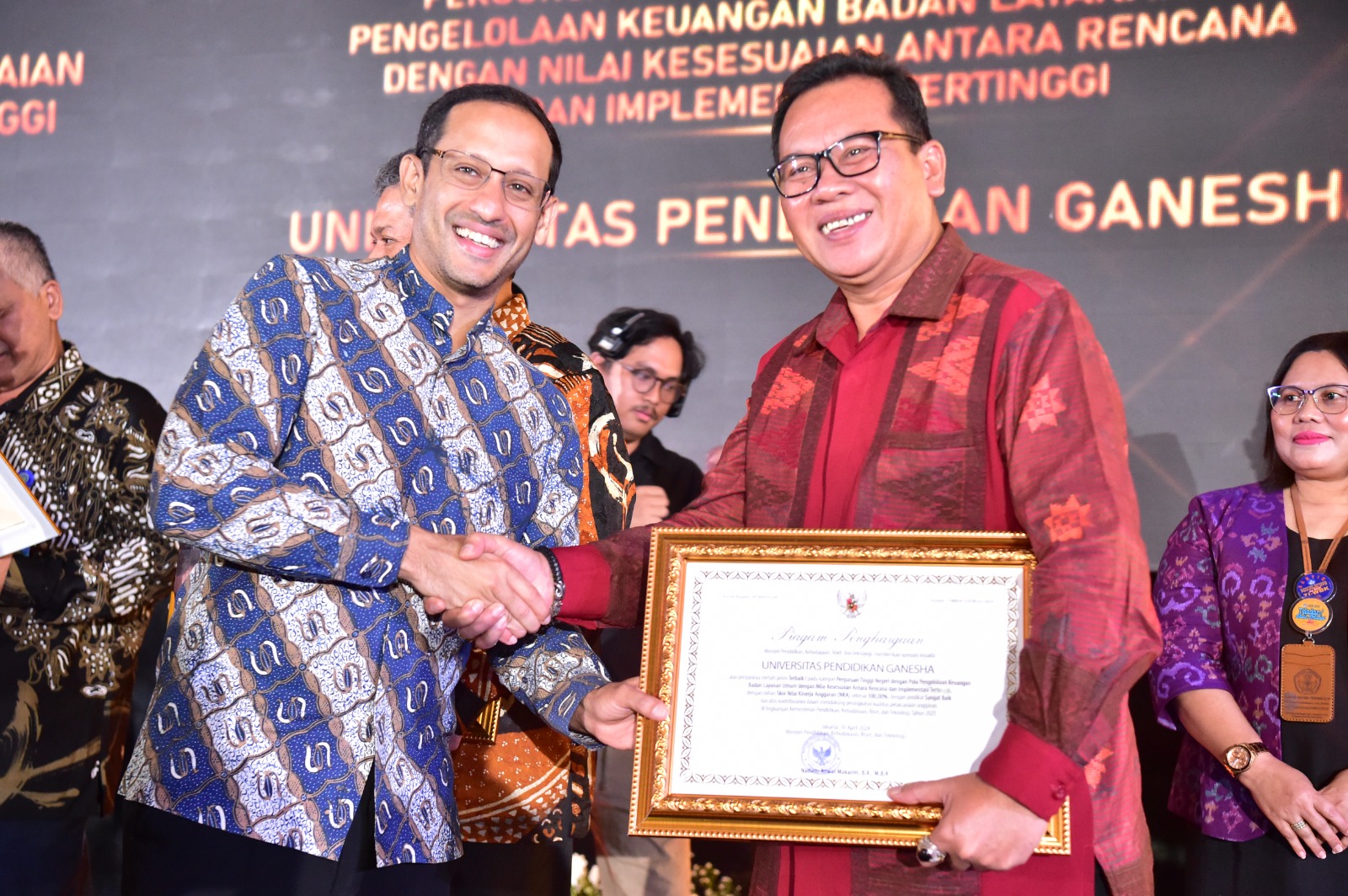 NKA Tahun 2023, Undiksha Sabet Dua Penghargaan Terbaik dari Kemdikbudristek - Universitas ...
