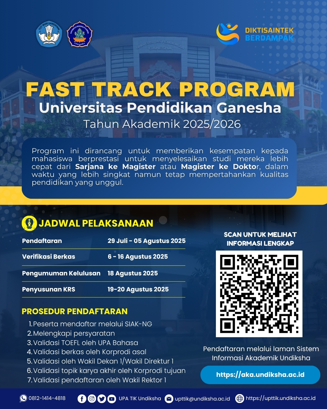 Informasi Pendaftaran Fast Track Program Internal Undiksha Tahun ...