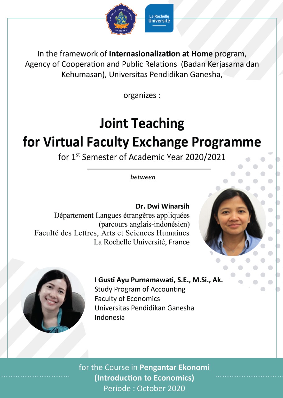 Joint Teaching for Virtual Faculty Exchange Programme with Universite ...