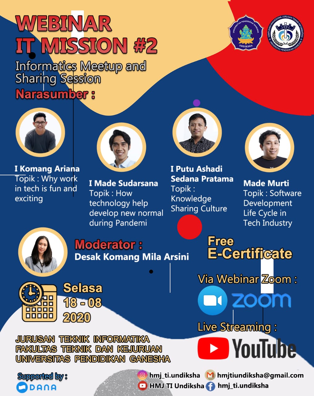 IT MISSION #2 (Informatics MeetUp and Sharing Session) - Prodi Sistem Informasi Undiksha