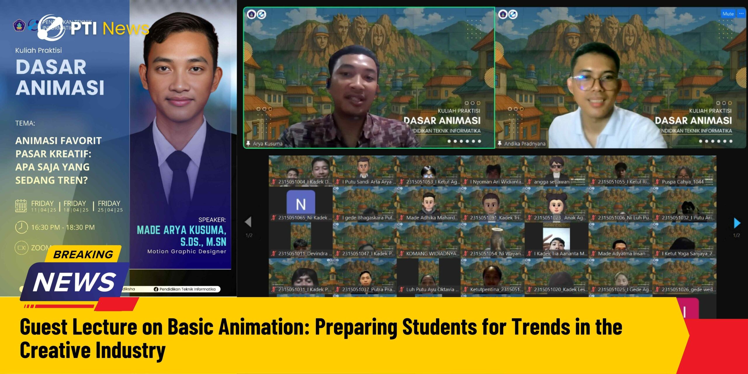 Guest Lecture on Basic Animation: Preparing Students for Trends in the ...