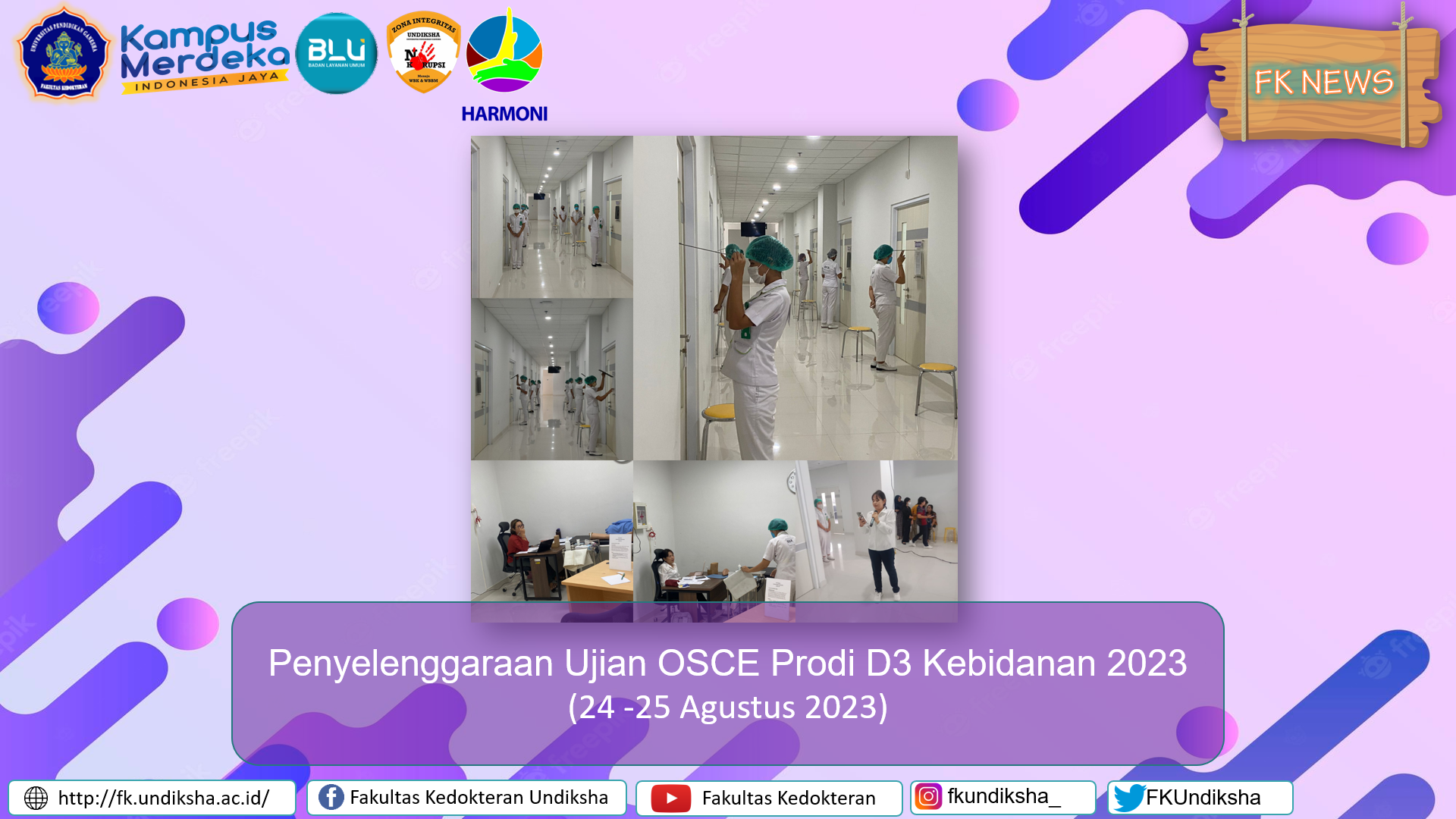 Penyelenggaraan Ujian OSCE Prodi D3 Kebidanan 2023 - Fakultas Kedokteran Undiksha