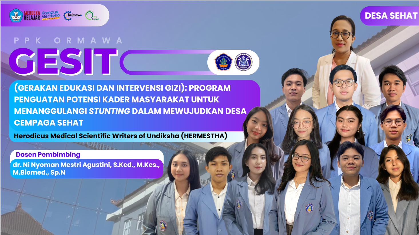 HERMESTHA FK Undiksha Lolos Pendanaan PPK Ormawa 2024 melalui Program "GESIT" (Gerakan Edukasi ...