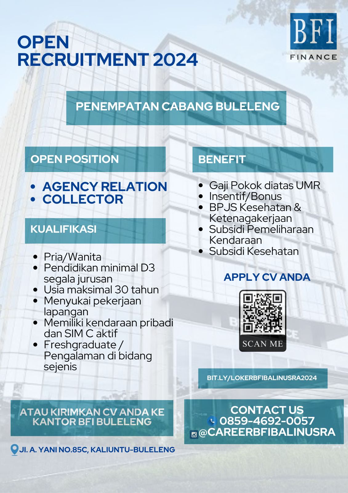 Open Recruitment BFI Finance 2024 - UPT Pengembangan Karir dan Kewirausahaan Mahasiswa