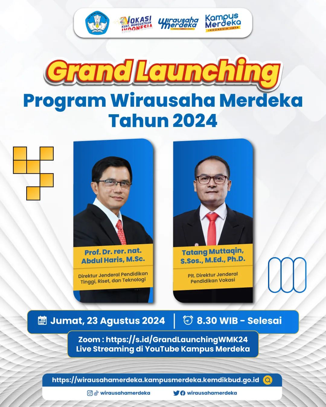 Grand Launching Program Wirausaha Merdeka Tahun 2024 - Merdeka Belajar ...