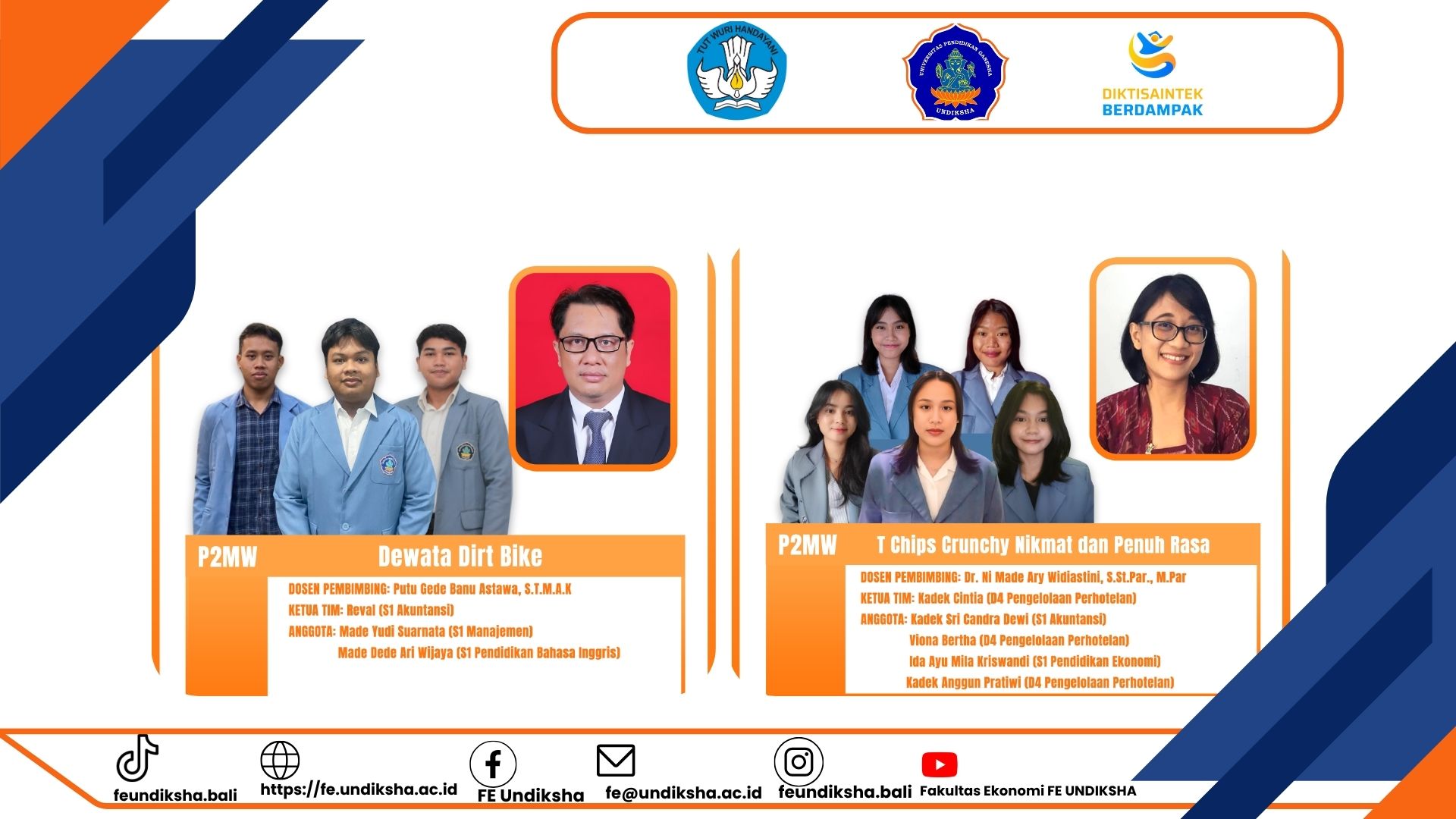 Fakultas Ekonomi Undiksha Ukir Prestasi: Dua Tim Lolos Pendanaan Program Pembinaan Mahasiswa ...