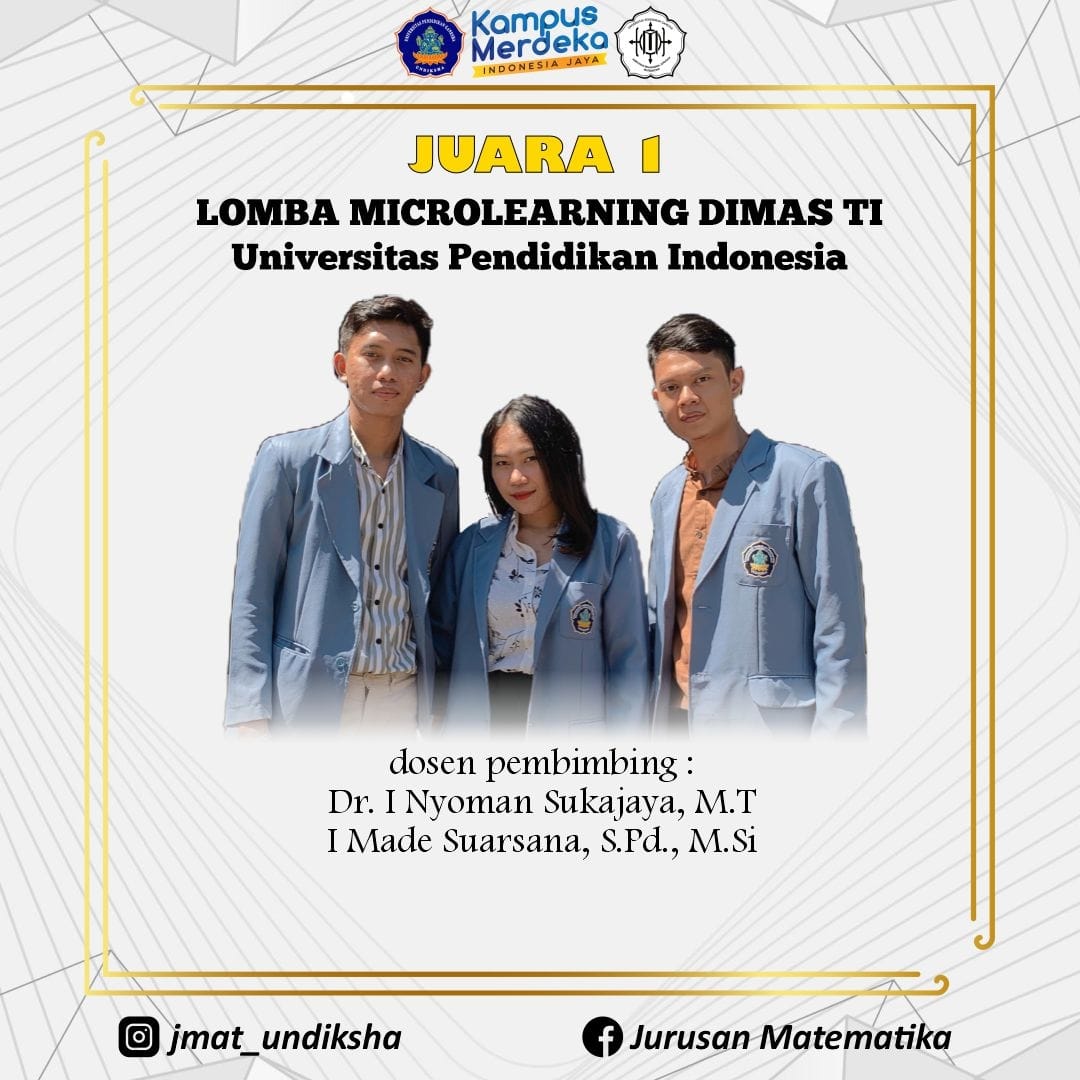 Mahasiswa Jurusan Matematika Gebrak Prestasi Di Bulan Juli 2021 ...